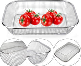 Stainless Steel Mesh Rectangle Colander Strainer Basket – R & B Import