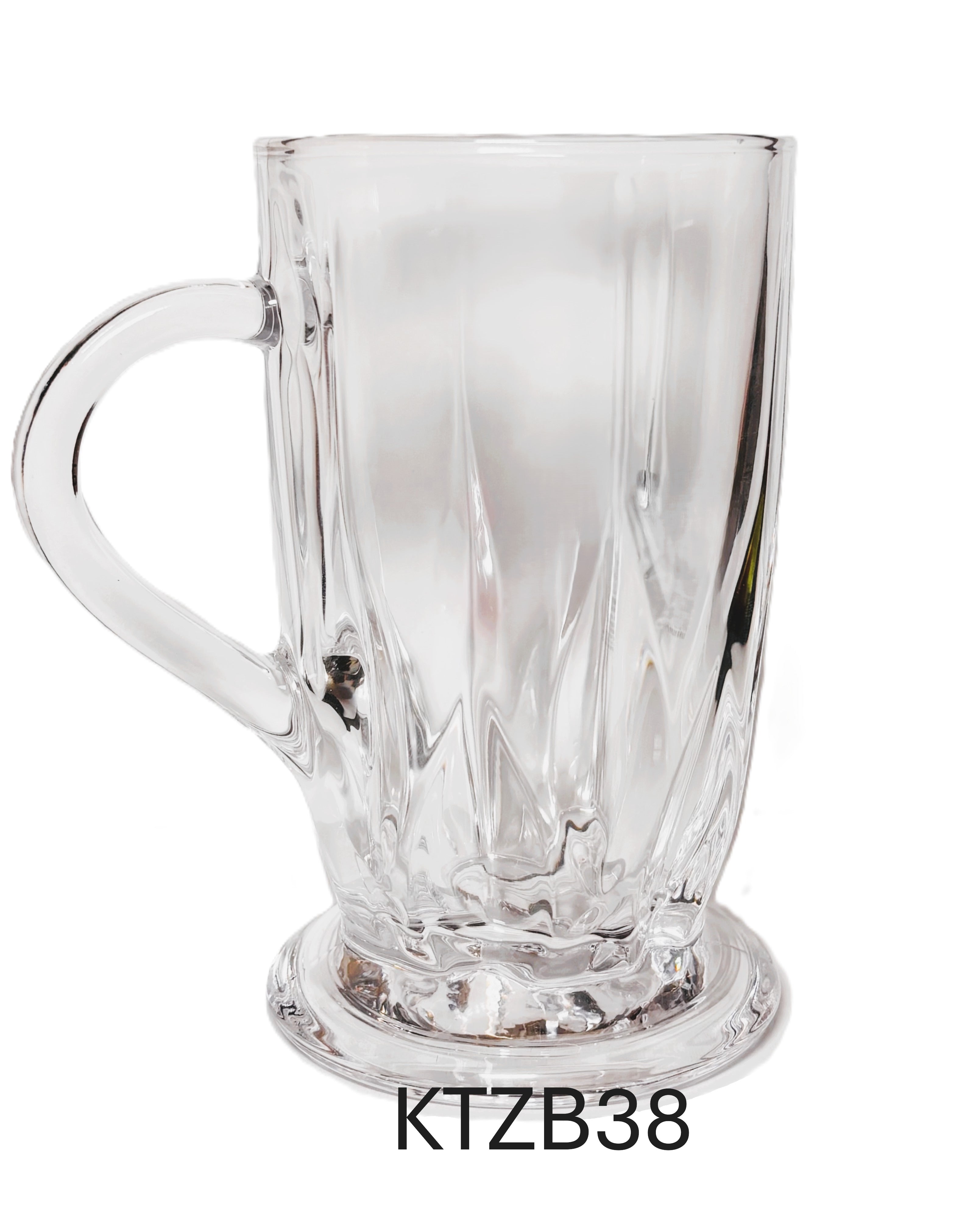 BLINKMAX Glass Mugs with Handle, Clear, 6 Pieces Set KTZB38 – R & B Import