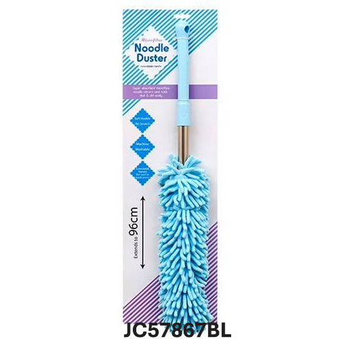 MICROFIBER NOODLE DUSTER EXTENDABLE HANDLE BL – R & B Import